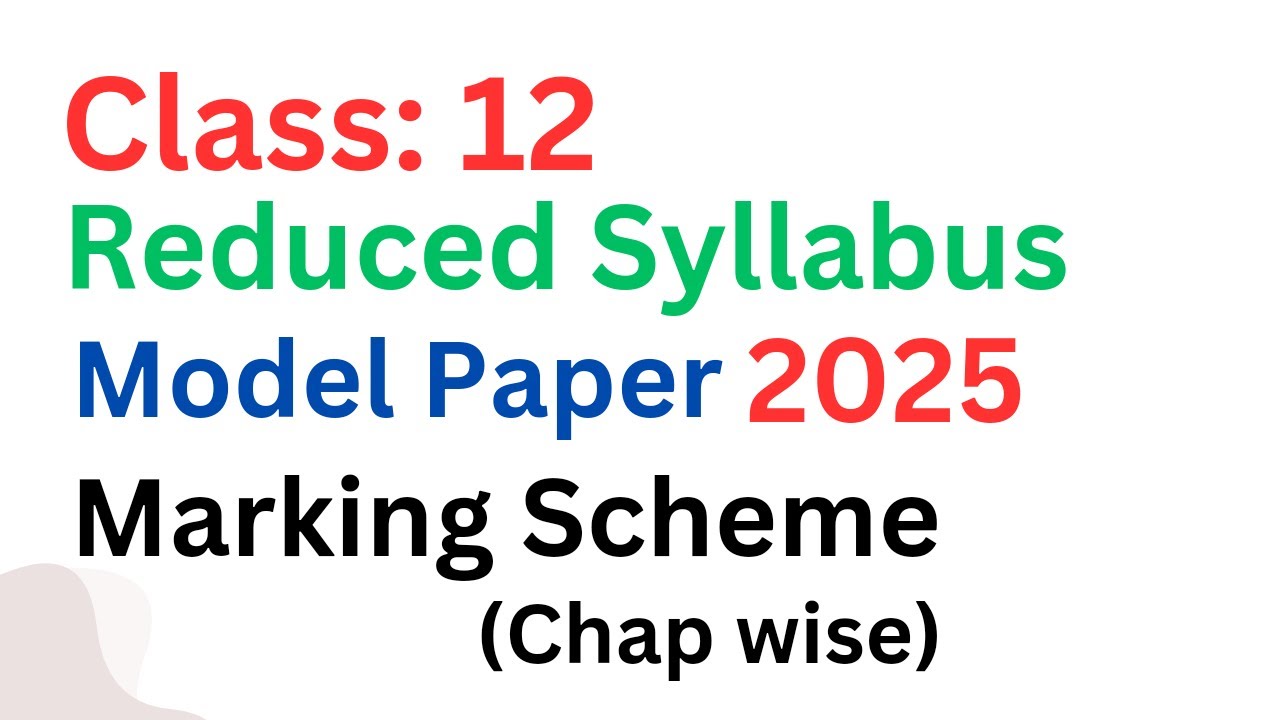 model paper class 12 maths 2025 | reduced syllabus| marking scheme ...