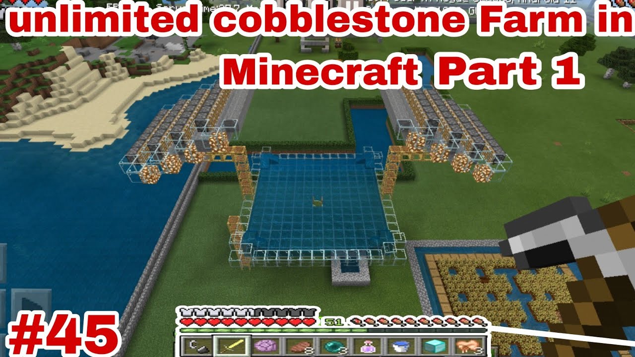 unlimited cobblestone Farm in Minecraft survival mode #minecraft - YouTube