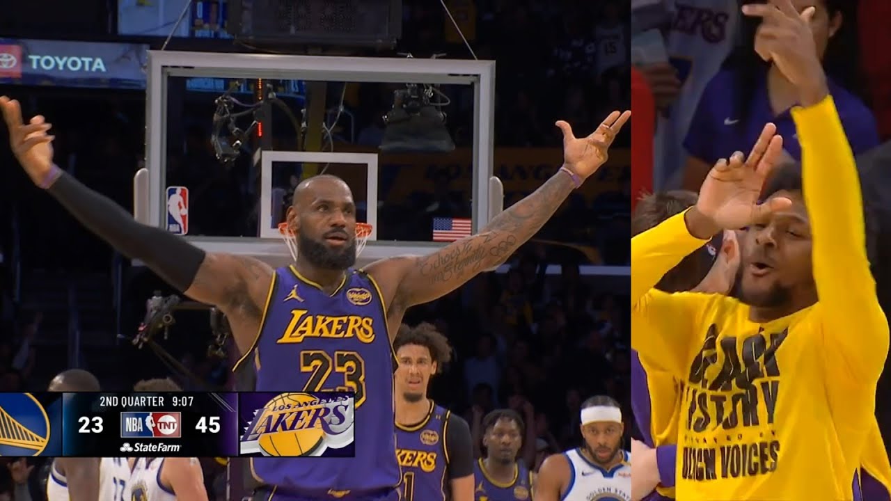 LeBron James logo 3 and three straight 3's vs Warriors has Bronny hyped ...