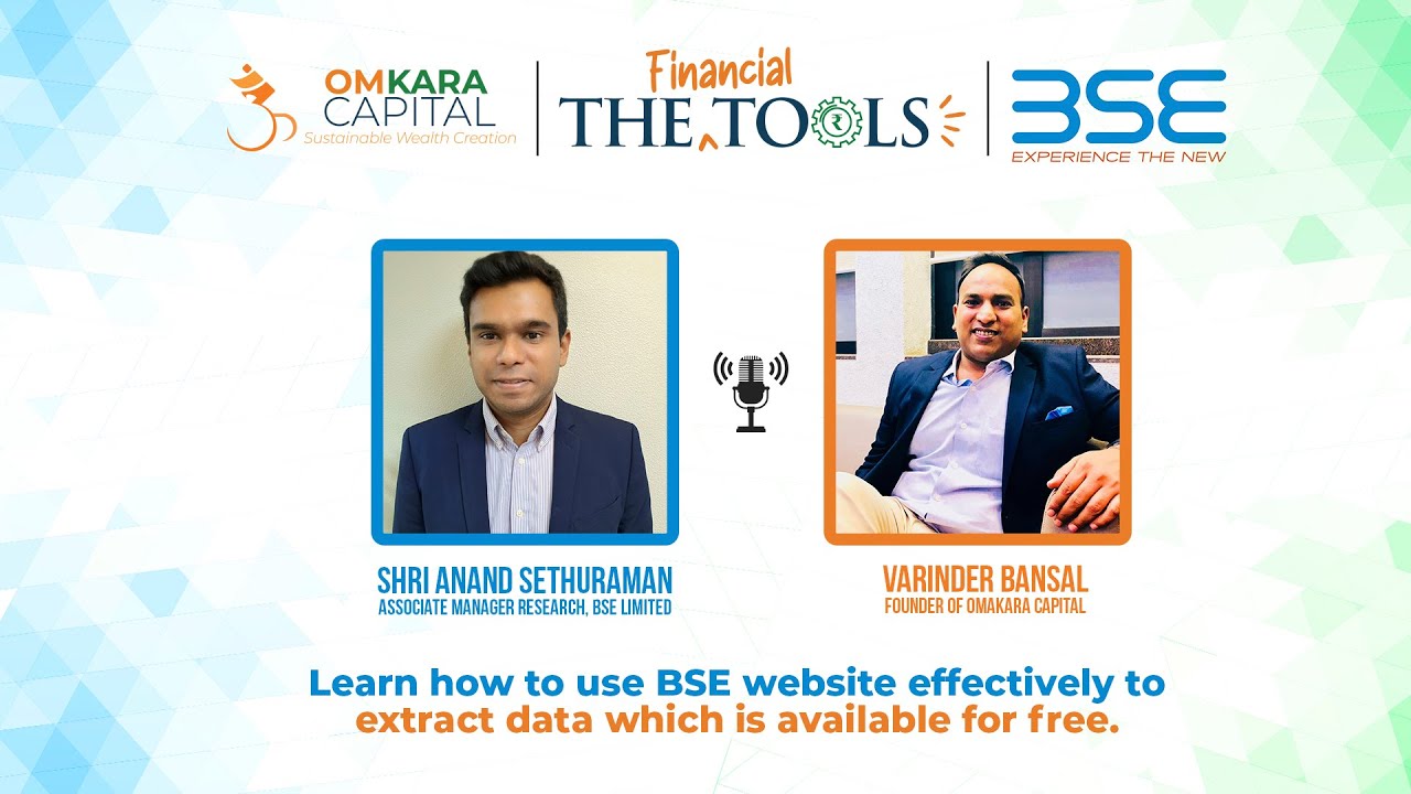 THE TOOLS: HOW TO USE BSE WEBSITE EFFECTIVELY - YouTube