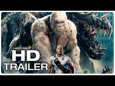 RAMPAGE Movie Clip George vs Giant Crocodile (2018) Dwayne Johnson Monster Movie Trailer HD