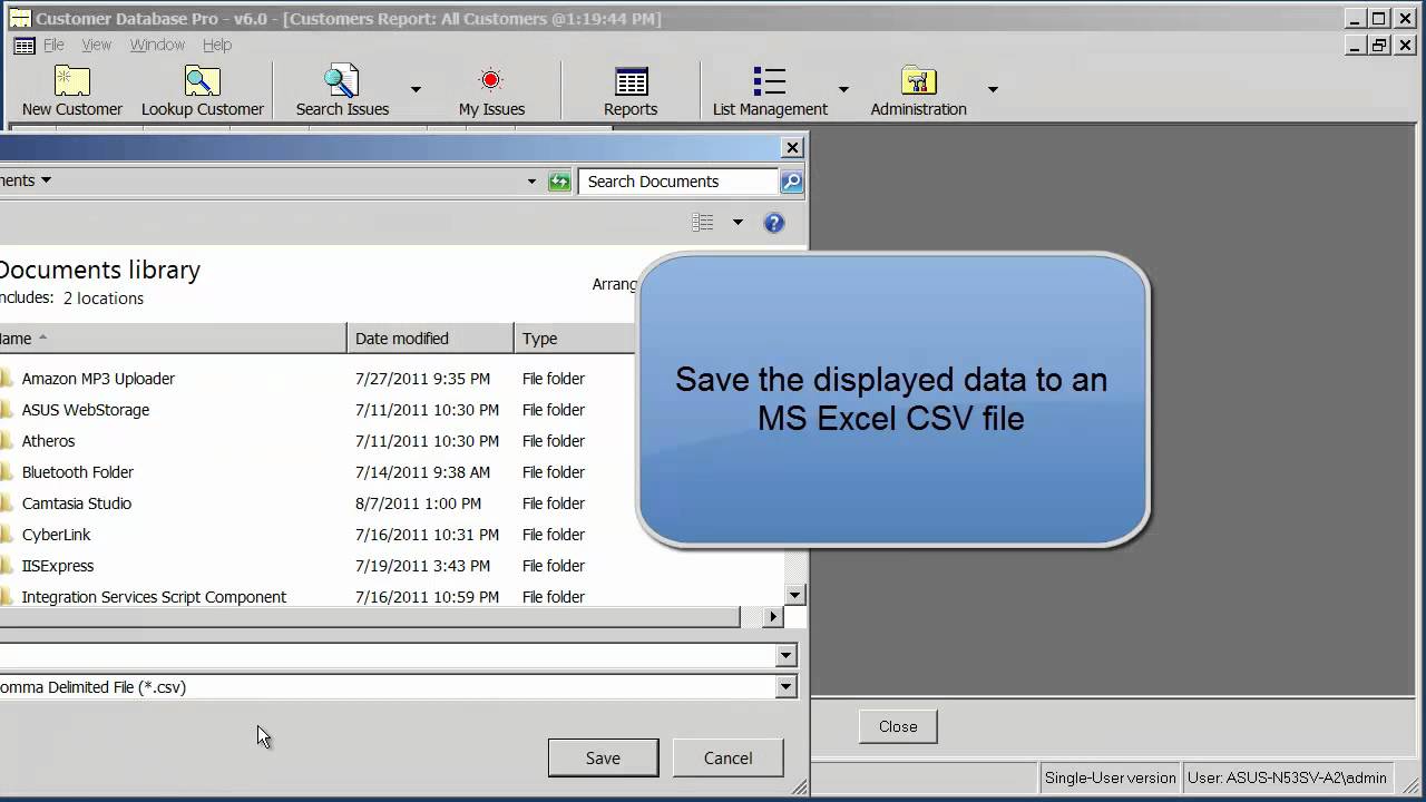 Customer Database Pro - Exporting Customer Data - YouTube