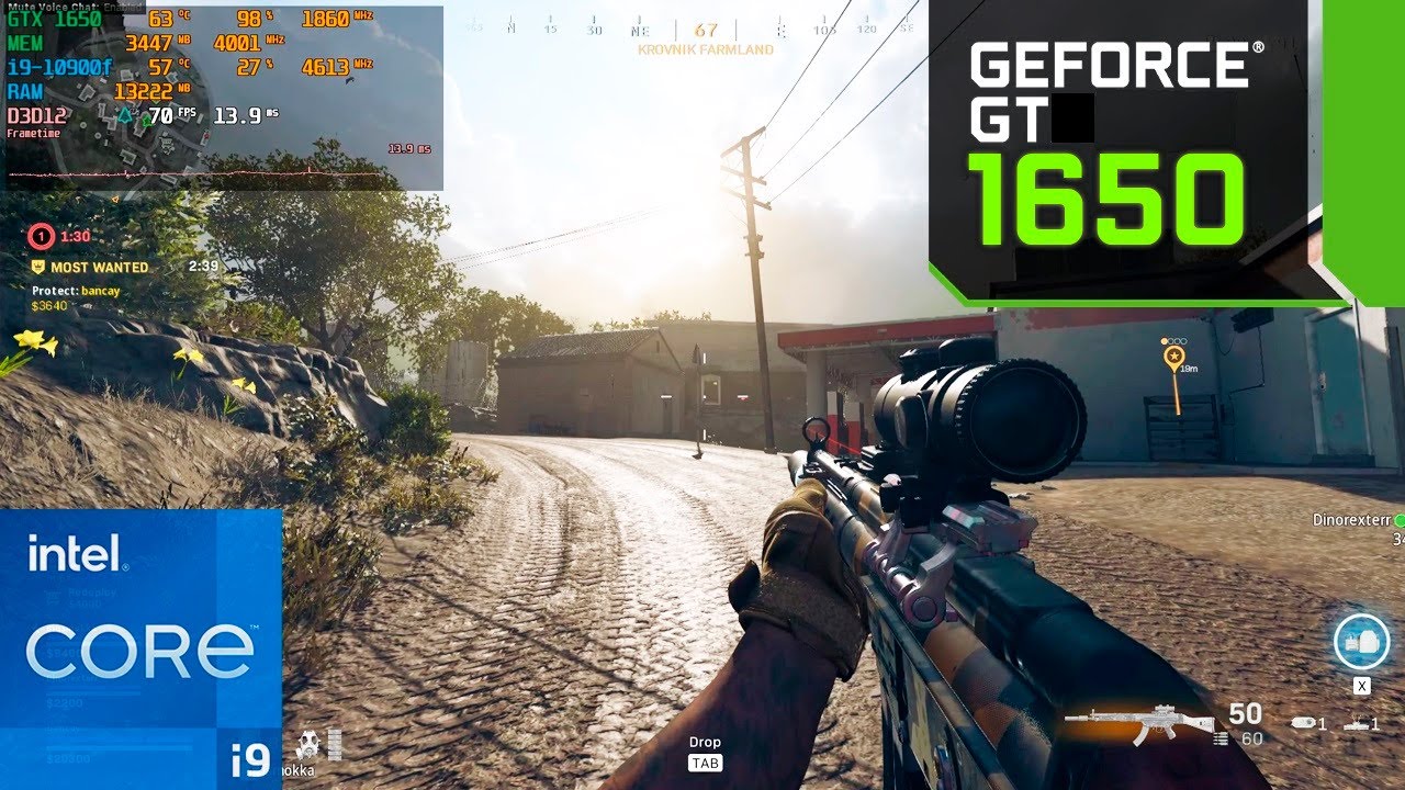 Call of Duty : Warzone Battle Royale : GTX 1650 4GB + i9-10900f - YouTube
