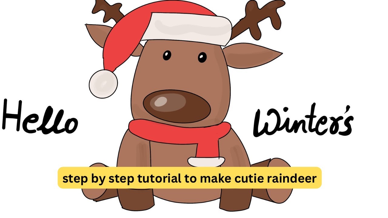How to Draw a Cute Reindeer | Easy Step-by-Step Drawing Tutorial 🦌 ...