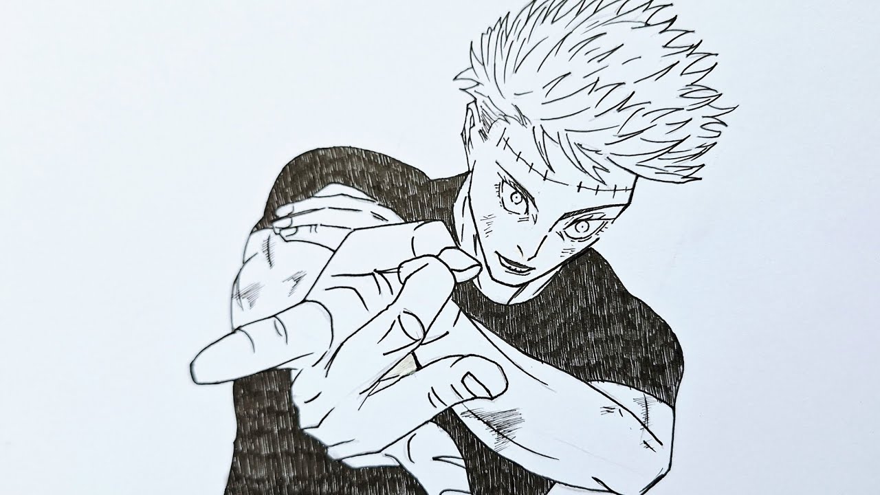 How to draw Yuta uses Gojo's Hollow Purple against Sukuna| step by step ...