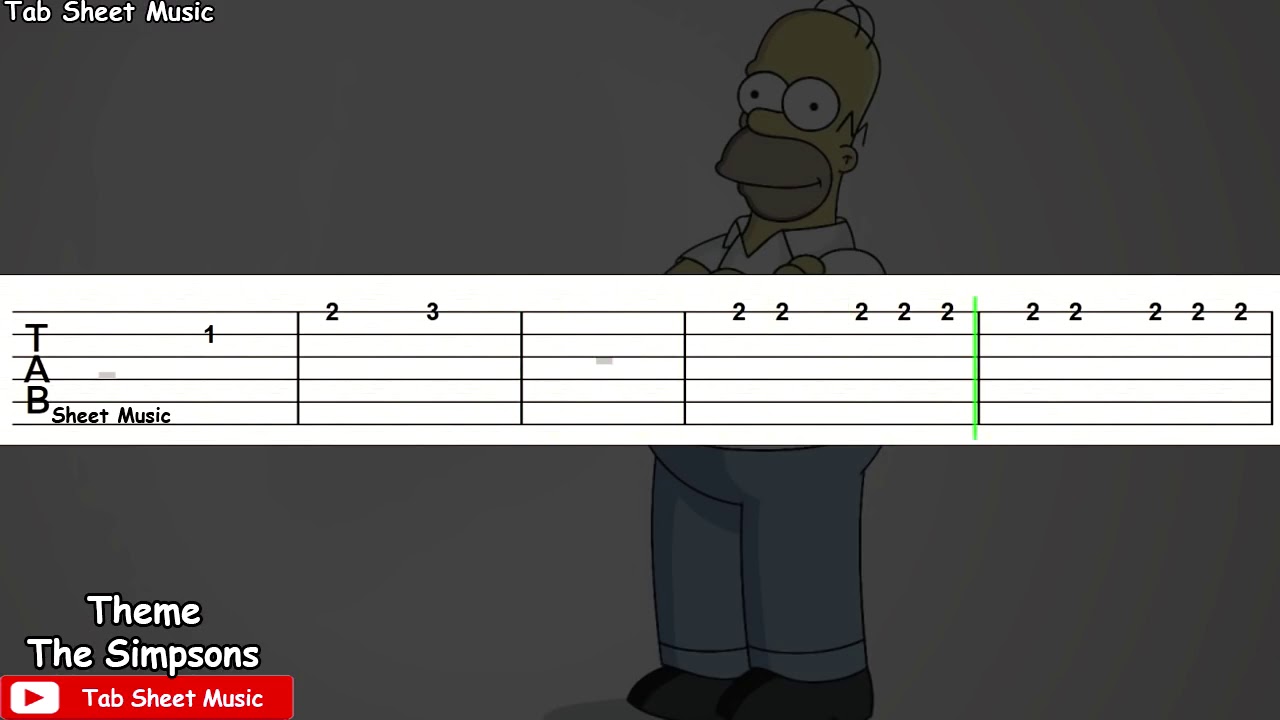 Los simpsons / guitarra tutorial / tab - YouTube
