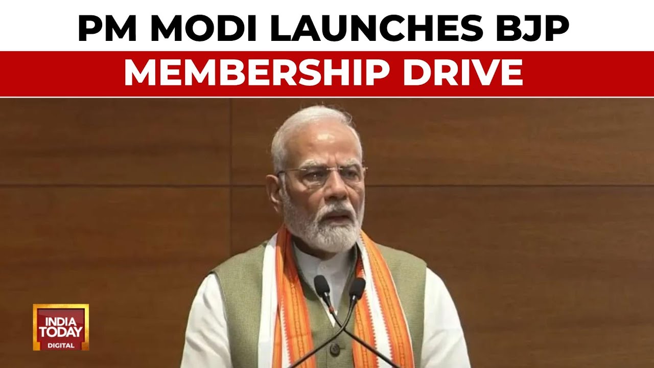 PM Narendra Modi Launches BJP's Membership Drive | India Today - YouTube