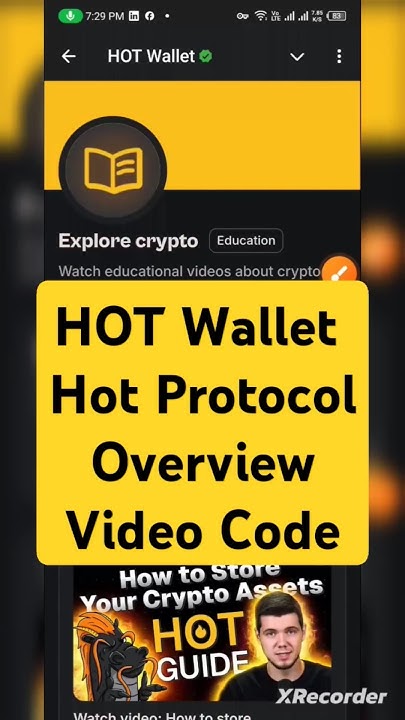 Hot wallet code | Hot protocol video code | Hot protocol Code today ...