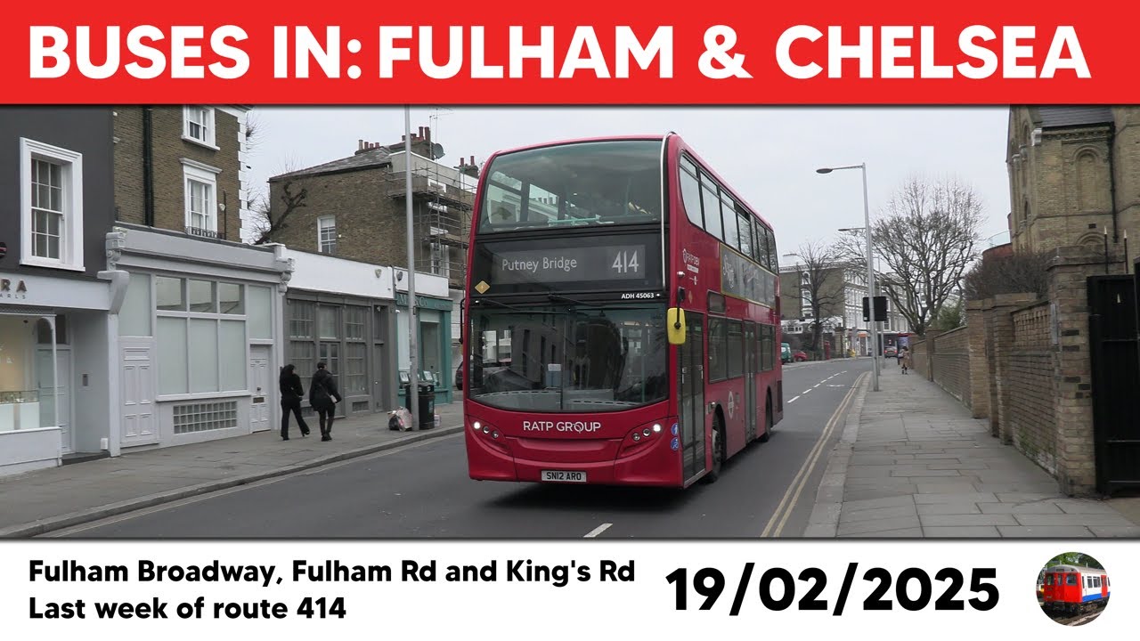 London buses in Fulham and Chelsea 19/02/2025 - YouTube
