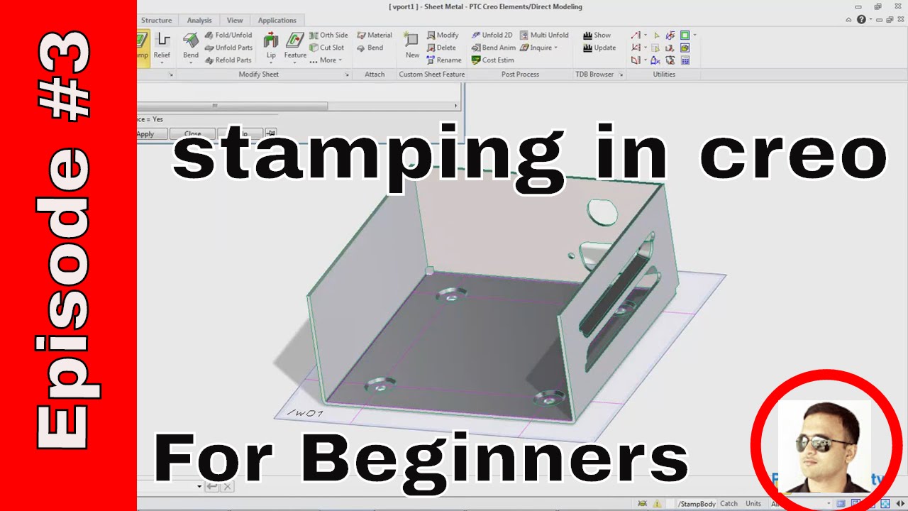 Tutorial Stamping a Sheet Metal Part - YouTube