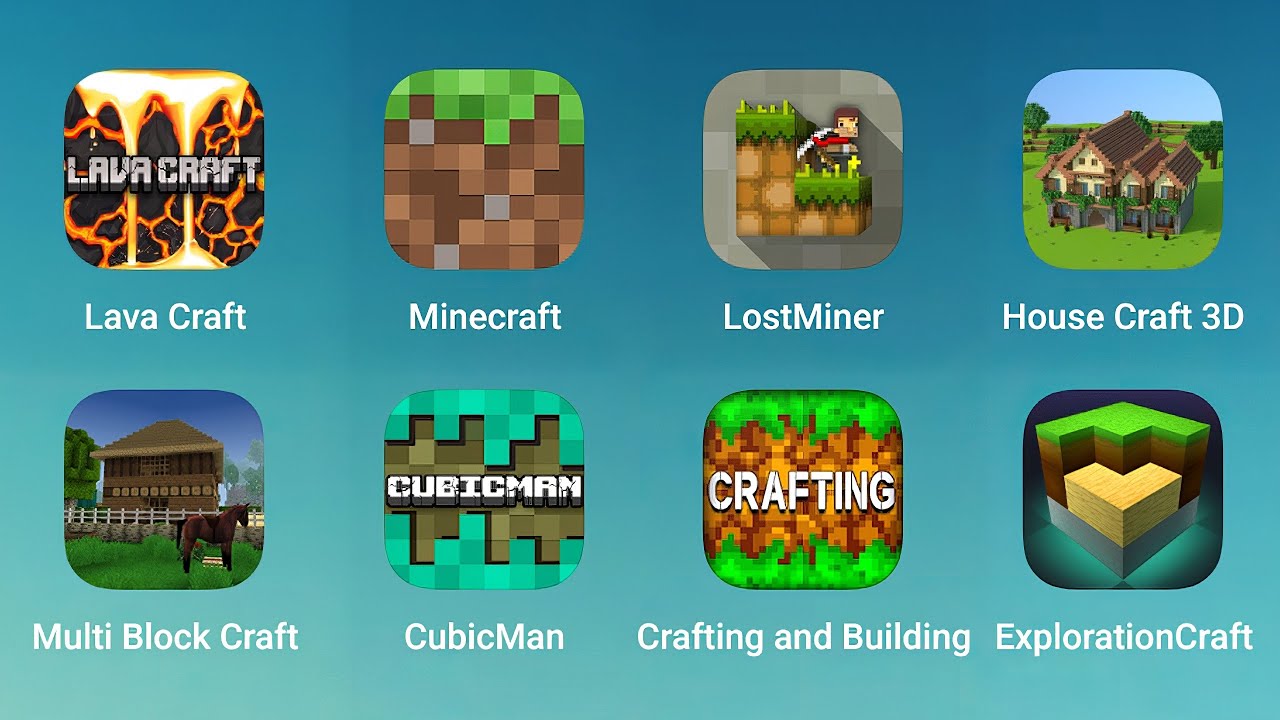 Lava Craft, Minecraft, LostMiner, House Craft 3D, Multi Block Craft ...