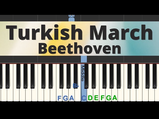 Turkish March: Beethoven easy Piano Tutorial with free sheet music ...