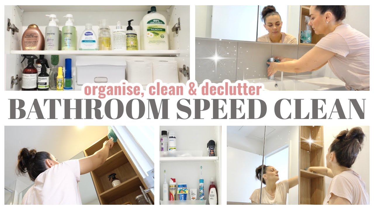 BATHROOM SPEED CLEANING ROUTINE - How to deep clean your bathroom FAST ...