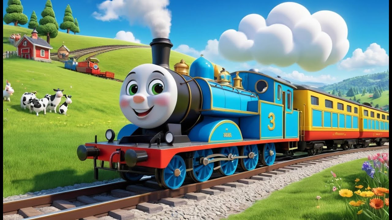 The Train on the Track Goes Choo, Choo | Fun Nursery Rhyme for Kids ...