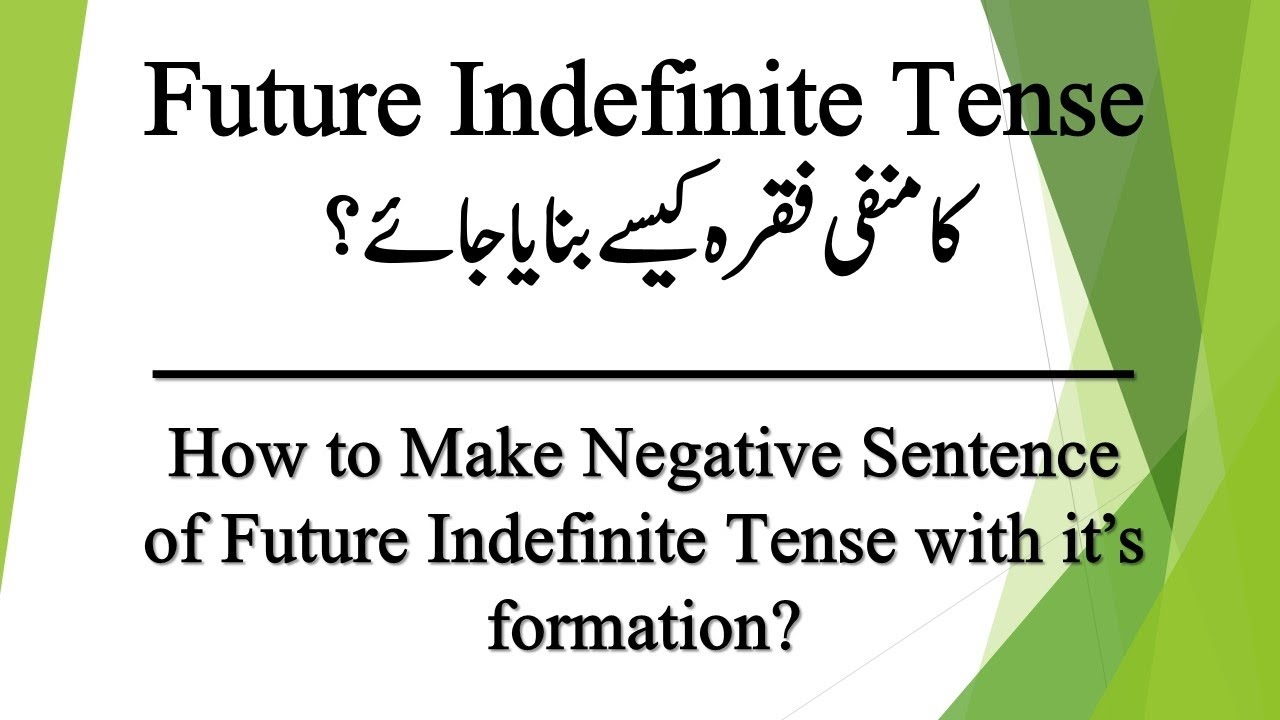 How to make negative sentence of Future Indefinite Tense| Future ...
