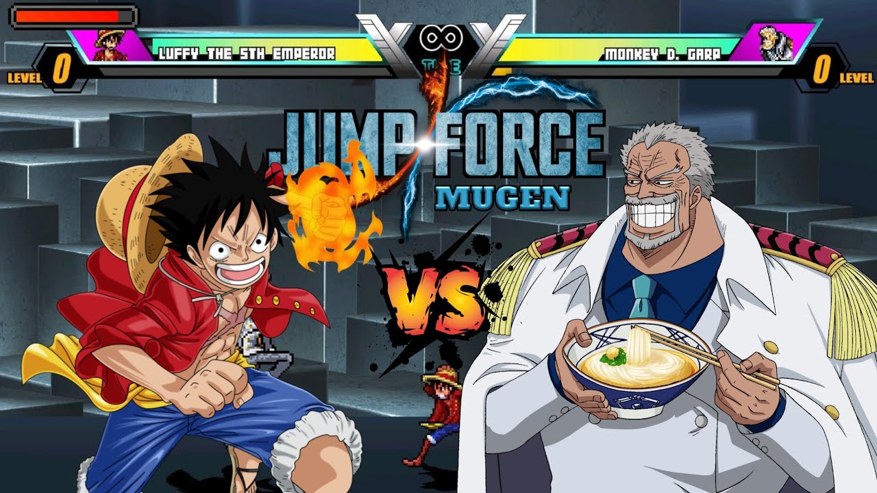 Luffy Vs Monkey D. Garp | Anime Mugen | Jump Force - YouTube
