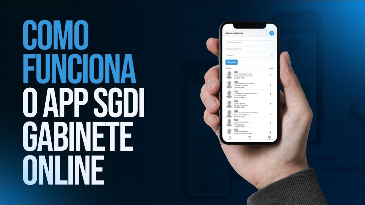 Com funciona o app SGDI Gabinete Online - YouTube