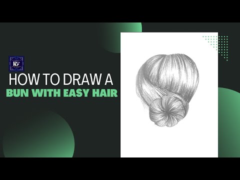 How to draw a bun with easy hair || How to draw Easy hair for beginners ...