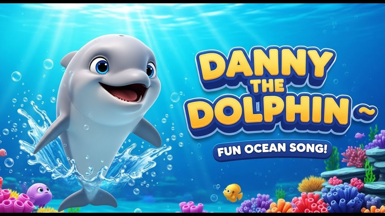 Danny the Dolphin 🐬 | Fun Ocean Song for Kids | Dolphin Poem & Cartoon ...