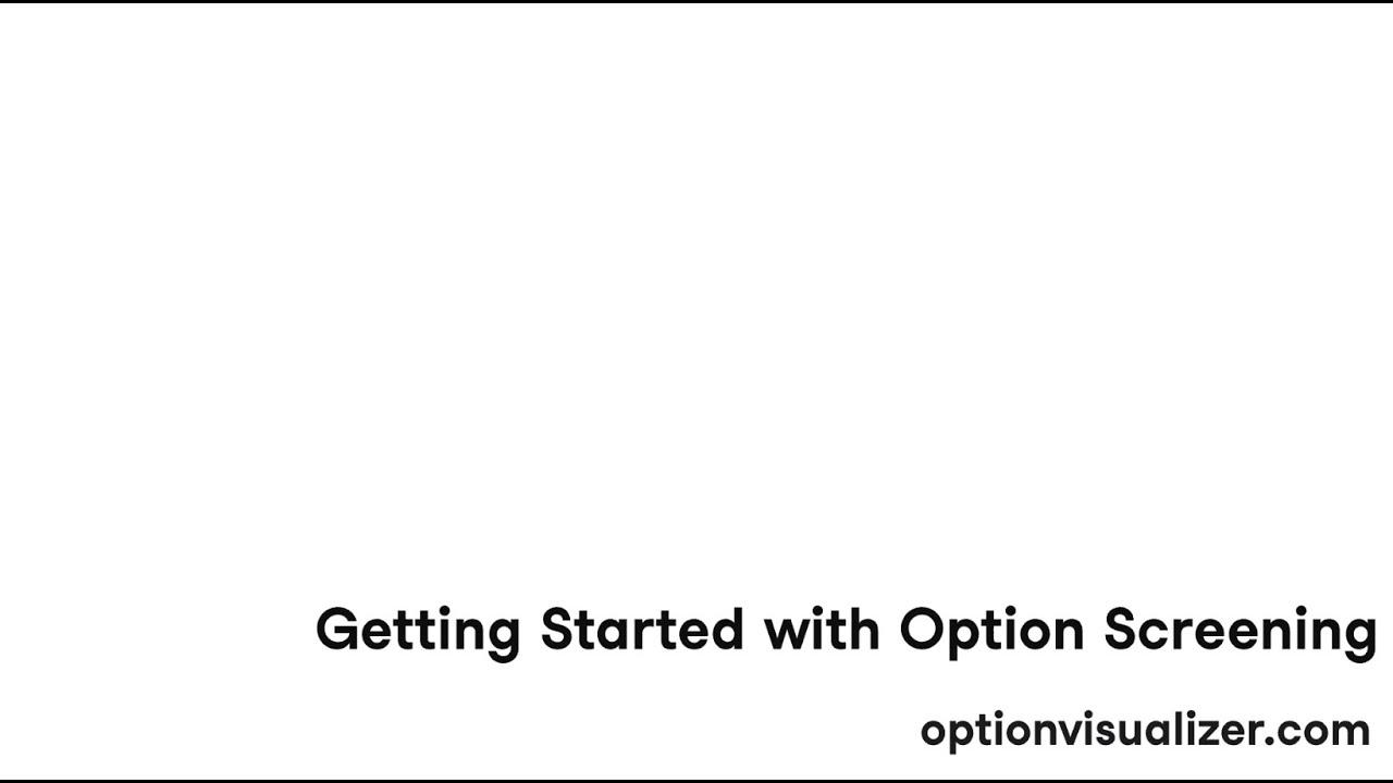 Getting Started with Option Screening - YouTube