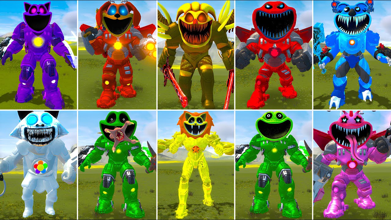 EVOLUTION OF NEW ALL MECHA TITAN SMILING CRITTERS POPPY PLAYTIME ...