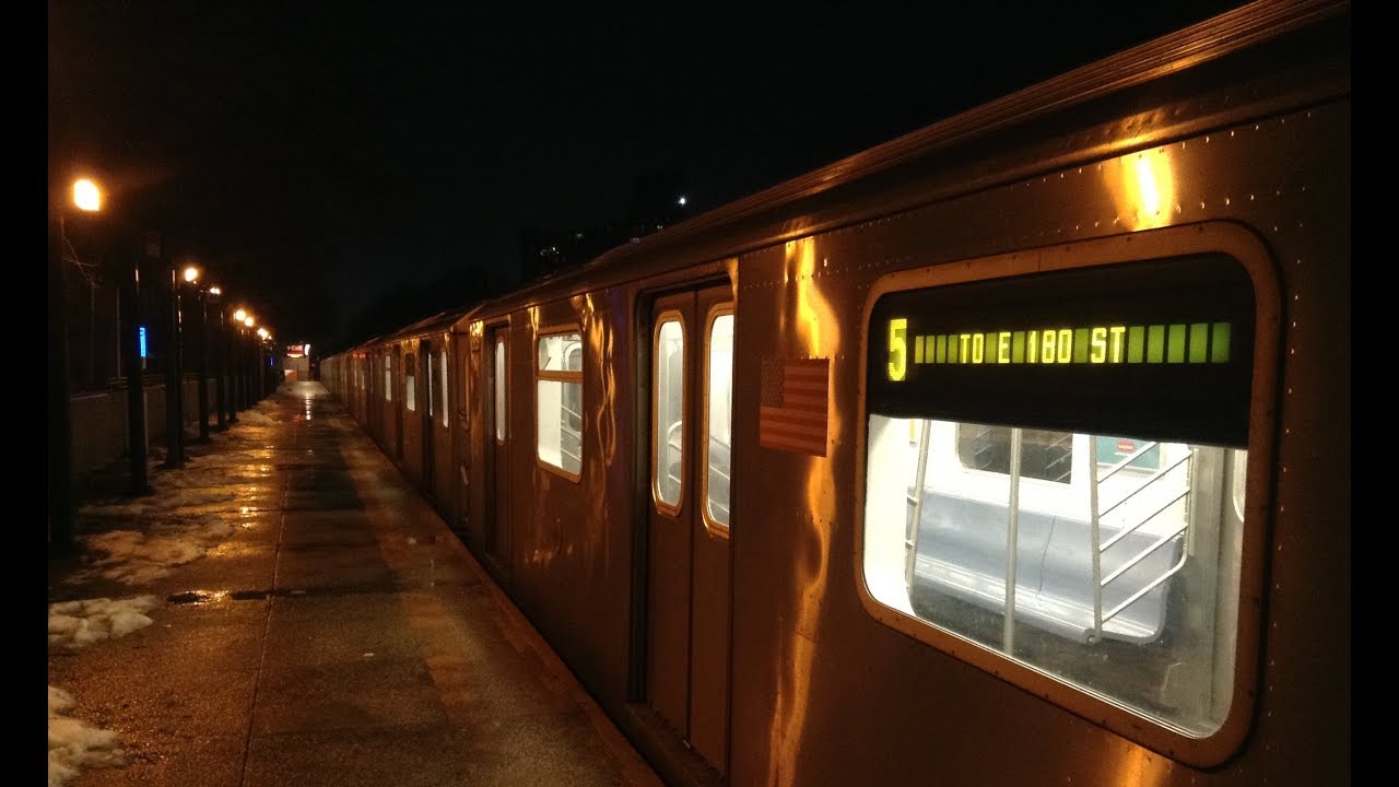 IRT Dyre Ave Line: East 180th Street & Dyre Ave Bound R142 (5) Train ...