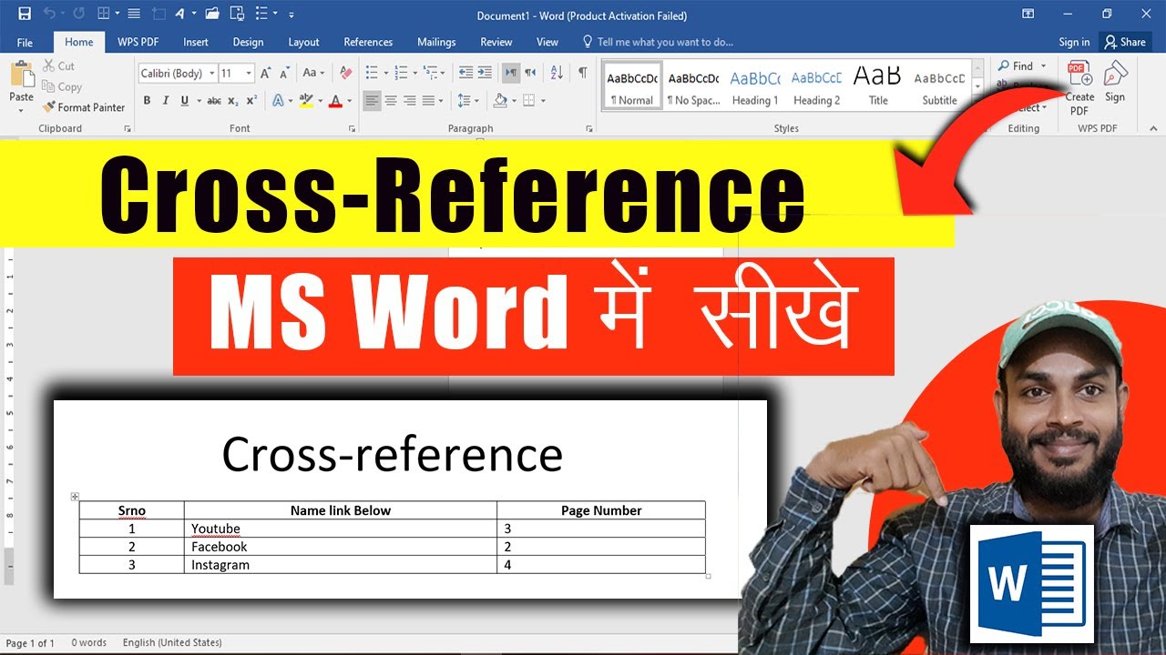 How to use cross reference in ms word | what is Cross reference | ms ...