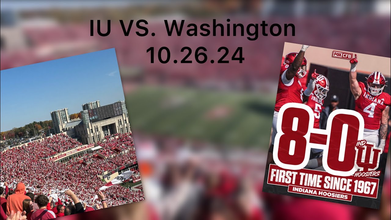 COLLEGE GAMEDAY VLOG: #13 ranked Indiana Football vs Washington ...