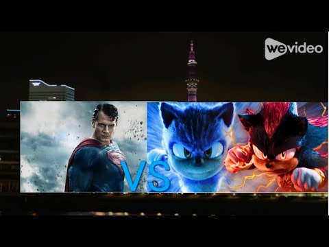 Epic Supercut Battle-Superman vs Sonic and Shadow