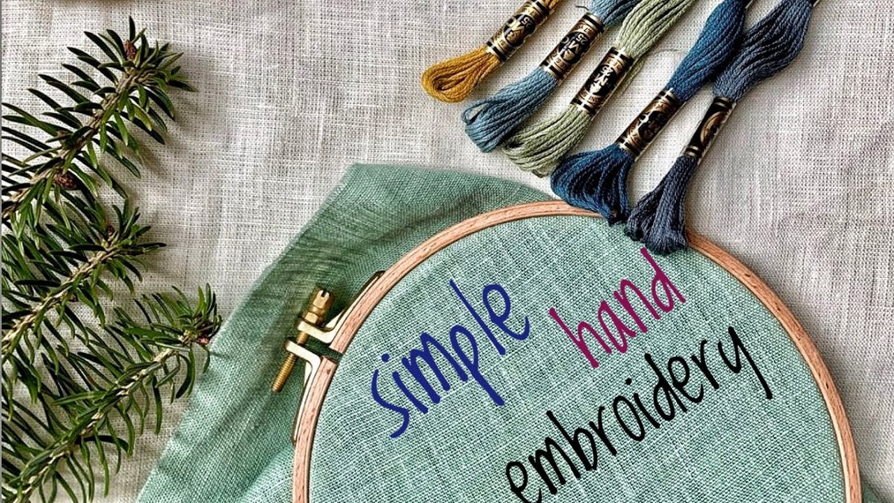 Simple hand embroidery for beginners // Running stitch - YouTube