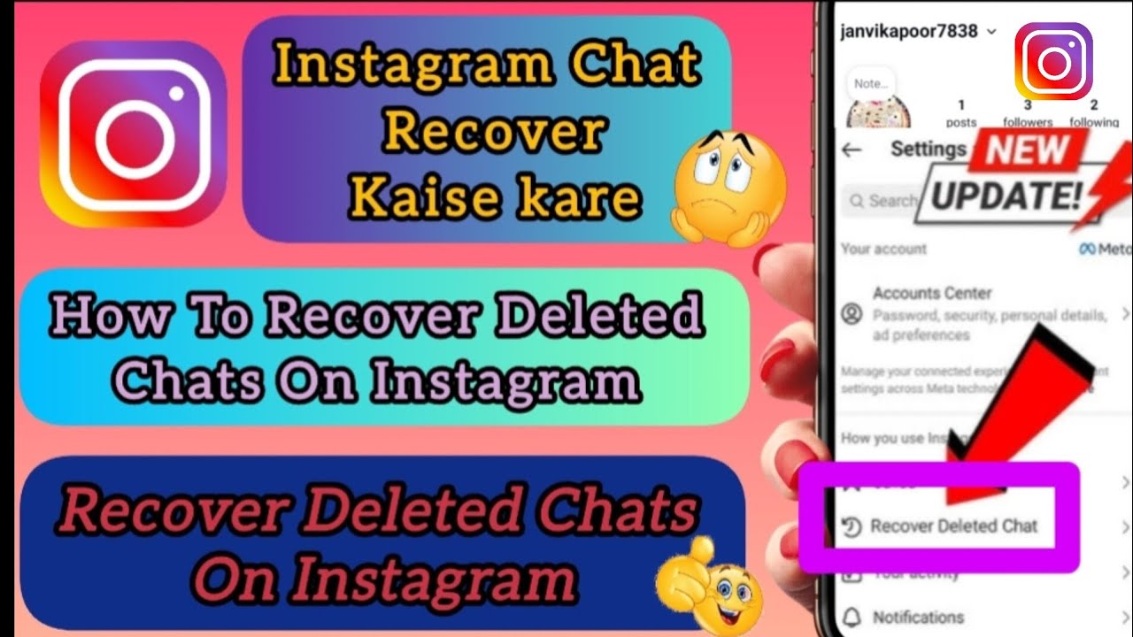 How to recover deleted chats on instagram | Instagram Chat recover ...