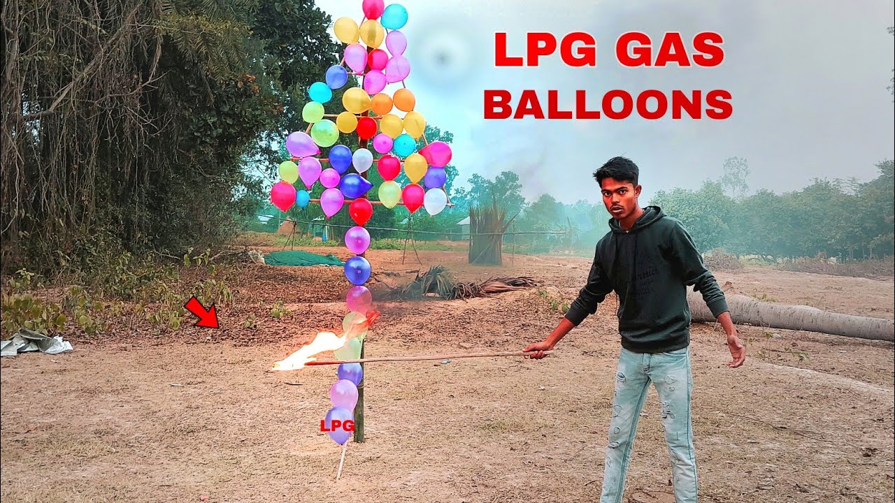 LPG GAS BALLOONS VS FIRE(new expriment video) - YouTube