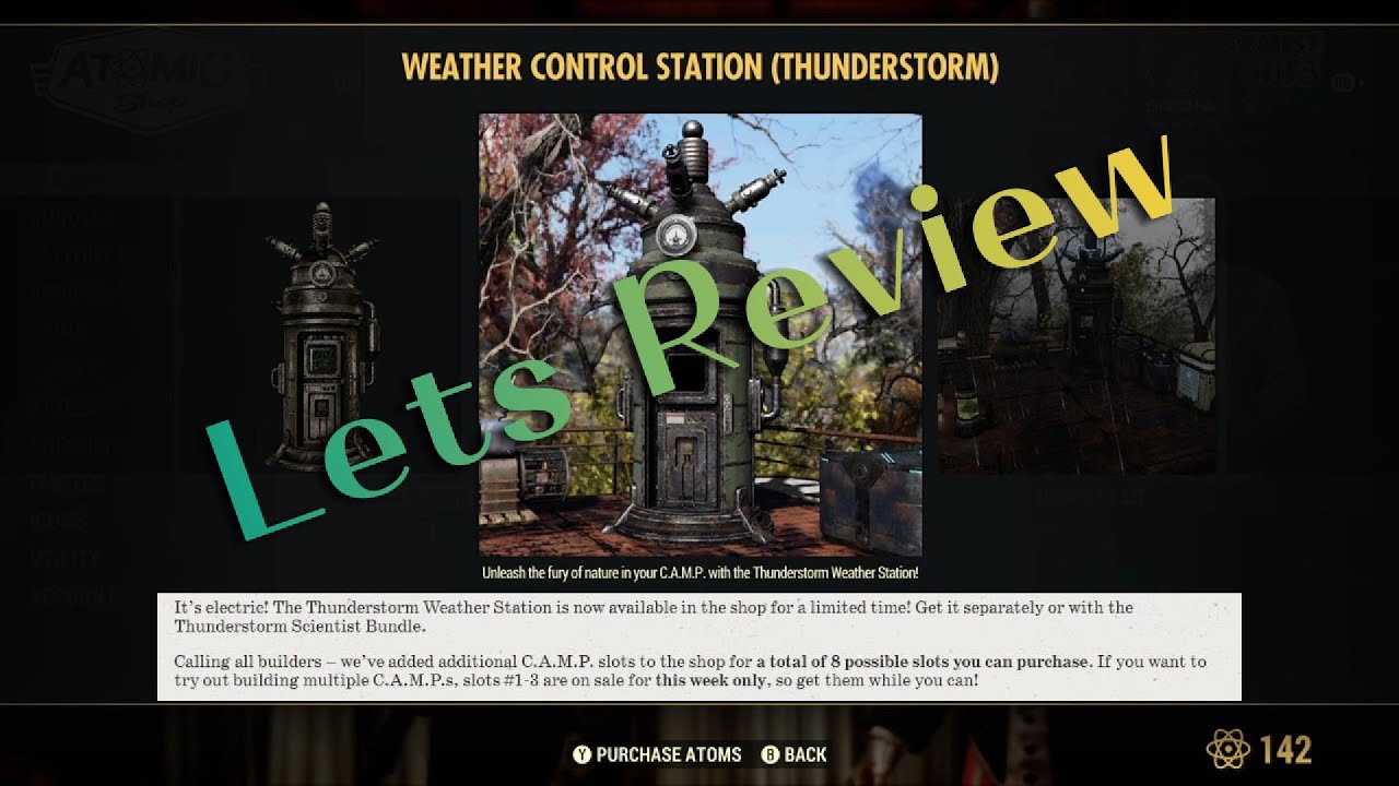 Fallout 76 (New Thunderstorm Camp Weather Module & New Camp Slots ...