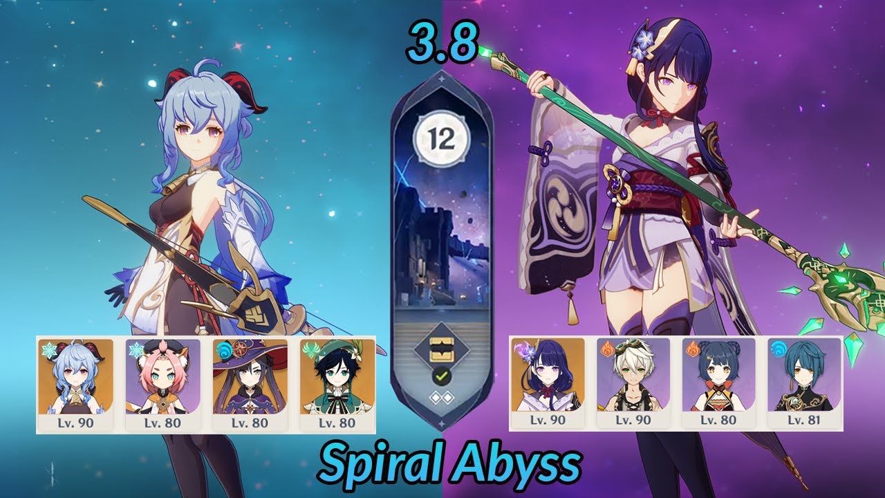 Morgana Team & Raiden National Team | New Spiral Abyss 3.8 | Full Stars ...