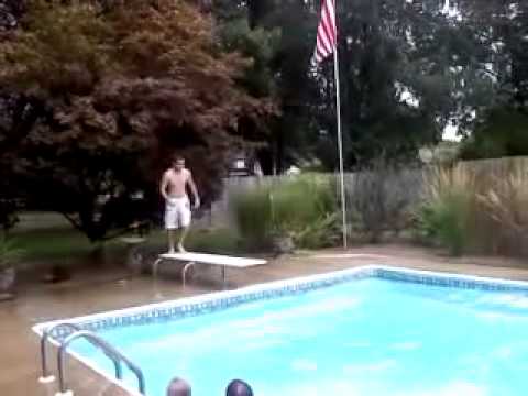 Running Backflip off of diving board - YouTube