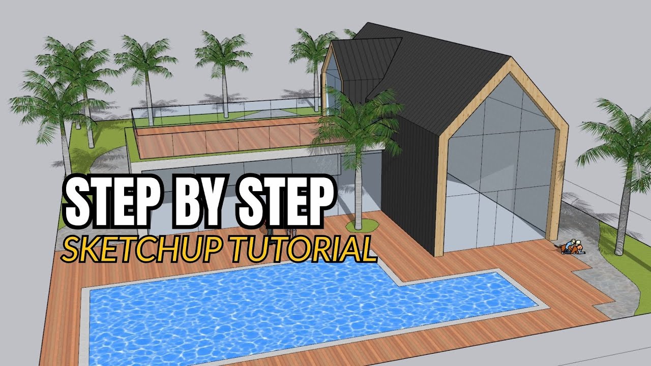 SketchUp Tutorial Modern Unique Scandinavian House Design - YouTube