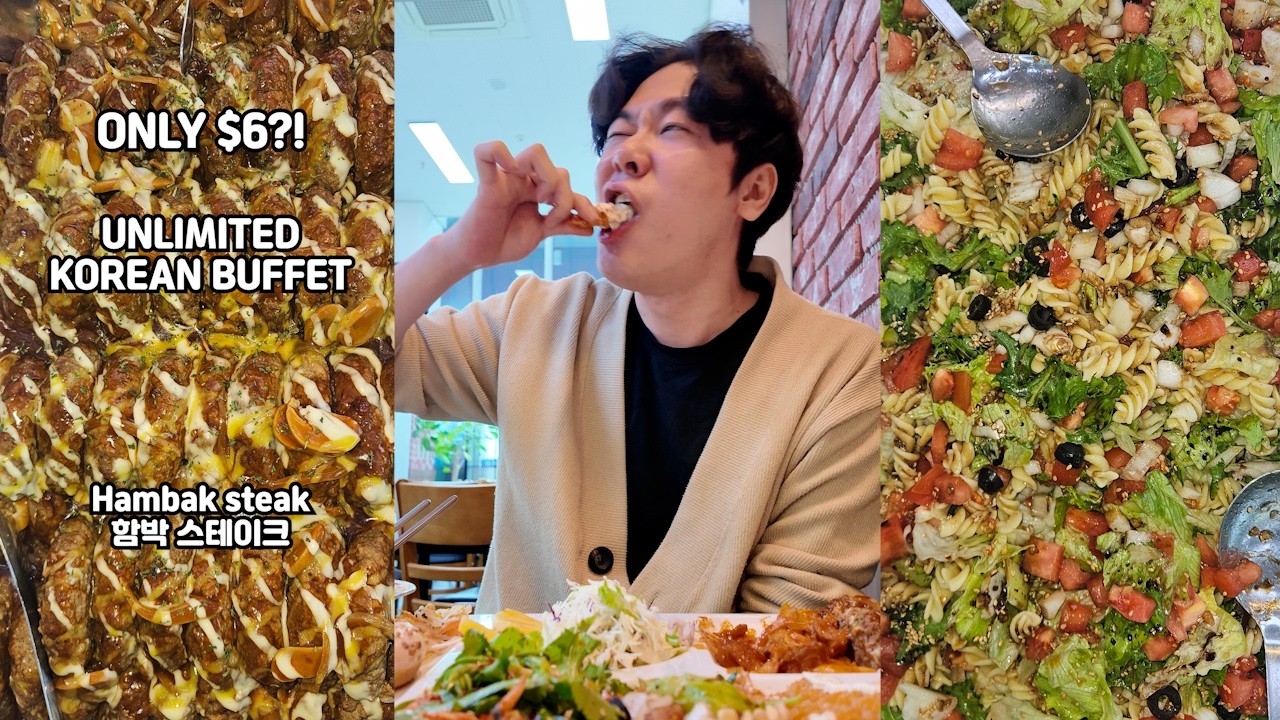 ASMR mukbang [Hambak steak & Fried king prawns] Satisfying Korean ...