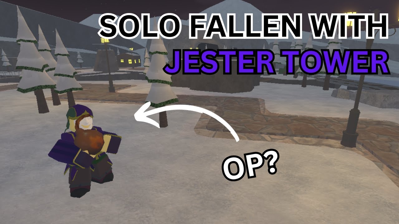 Solo fallen triumph with Jester tower | Roblox TDS - YouTube