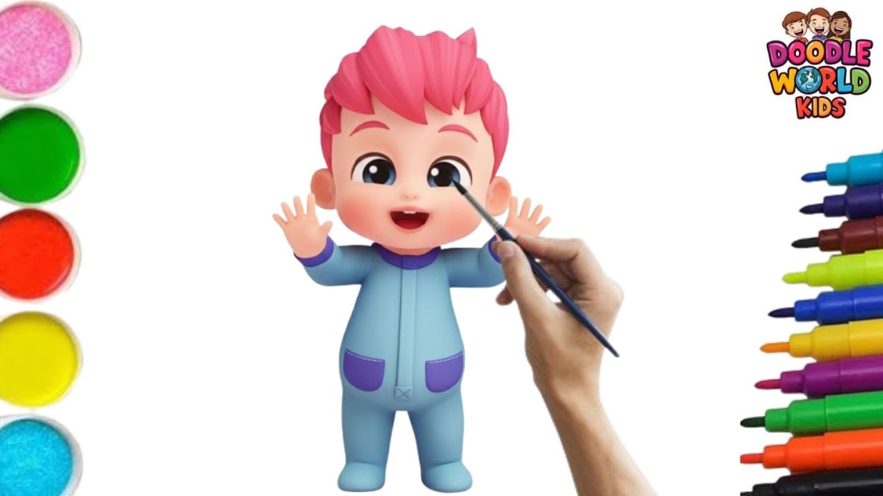 How to Draw Bebefinn | ABC Alphabet Song | Easy Drawing, Painting ...