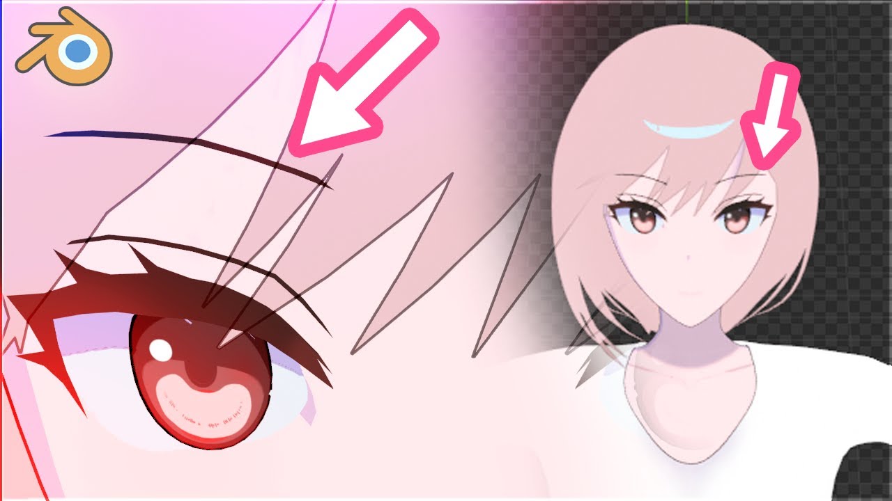 Anime Eyebrows Over Hair