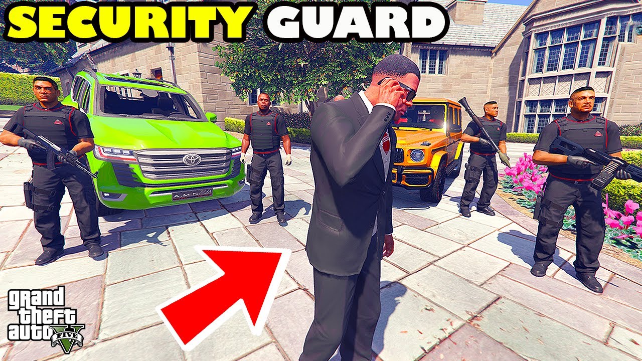 Franklin Become SECURITY GUARD in GTA 5 | SHINCHAN and CHOP - YouTube