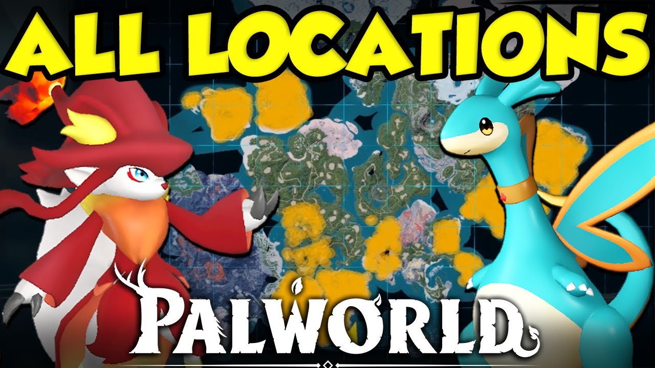 ALL PALWORLD PAL LOCATIONS - FULL PALDECK LOCATION GUIDE - YouTube