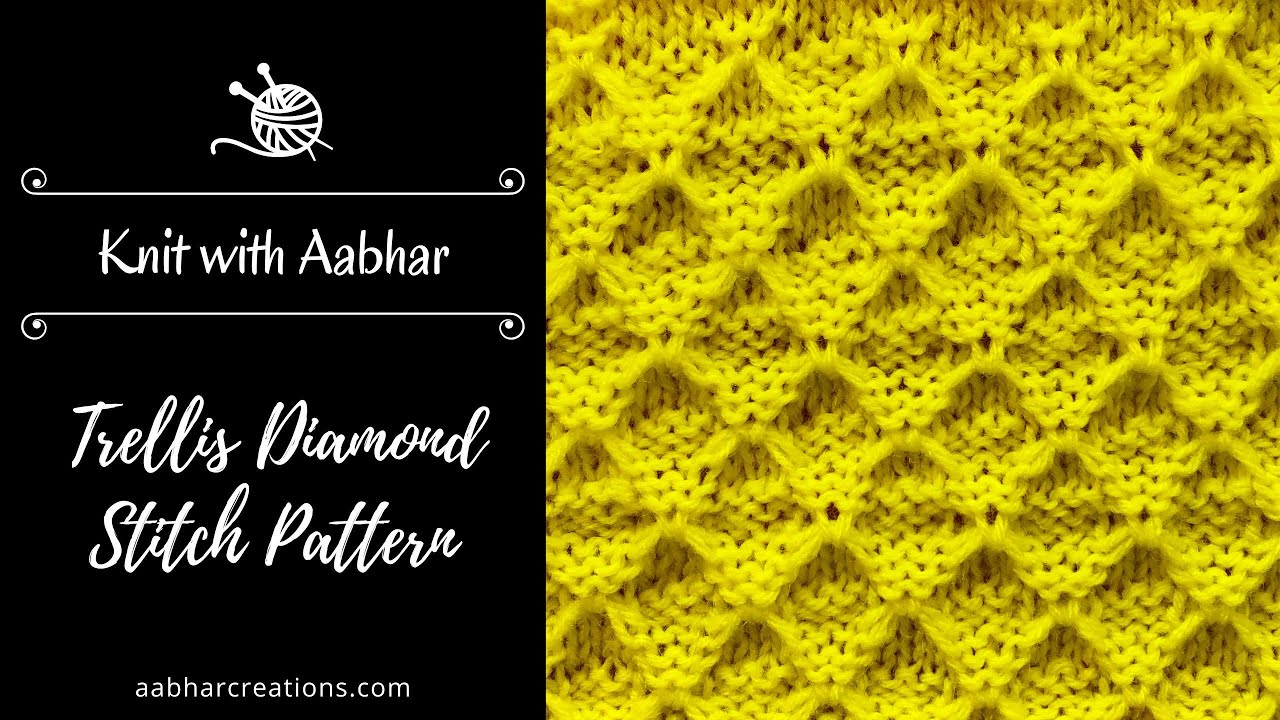 Trellis Diamond Stitch Knitting Tutorial for Beginners - YouTube