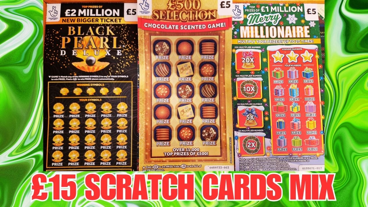 £15 lotto scratch cards mix - YouTube