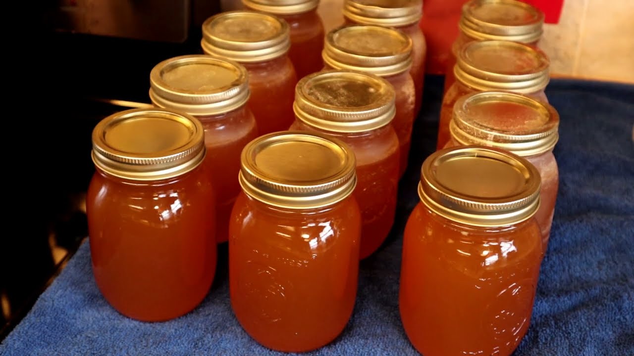 Canning Ham Broth - Her first canning session - YouTube