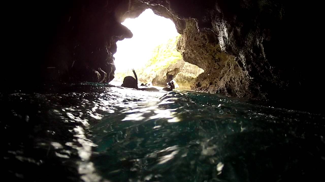 Blue Cave, Cape Maeda, Okinawa - YouTube