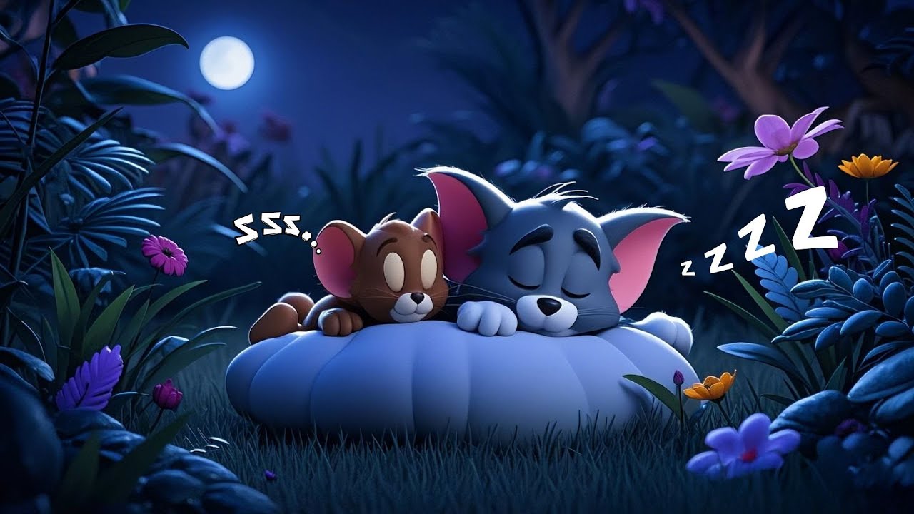 Tom and Jerry's Sleepy Time Lullaby 💫 Baby Sleep Music for Deep and ...