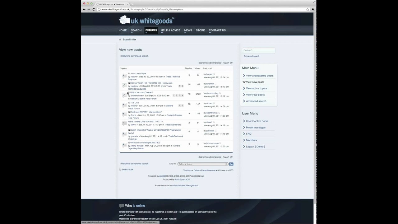 Basic Forums Use For UK Whitegoods - YouTube