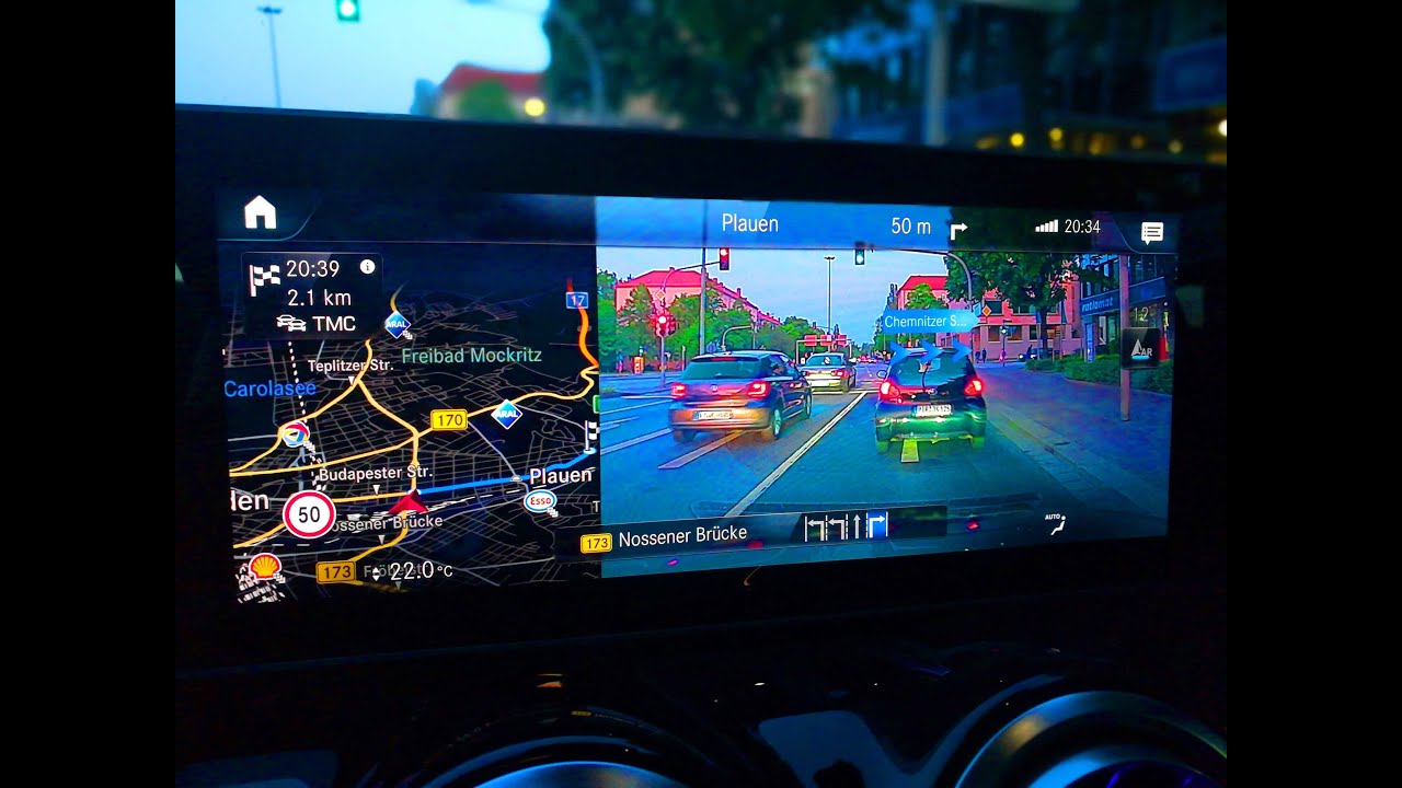 MBUX Augmented Reality Navigation Mercedes B-Klasse | 2019 - YouTube