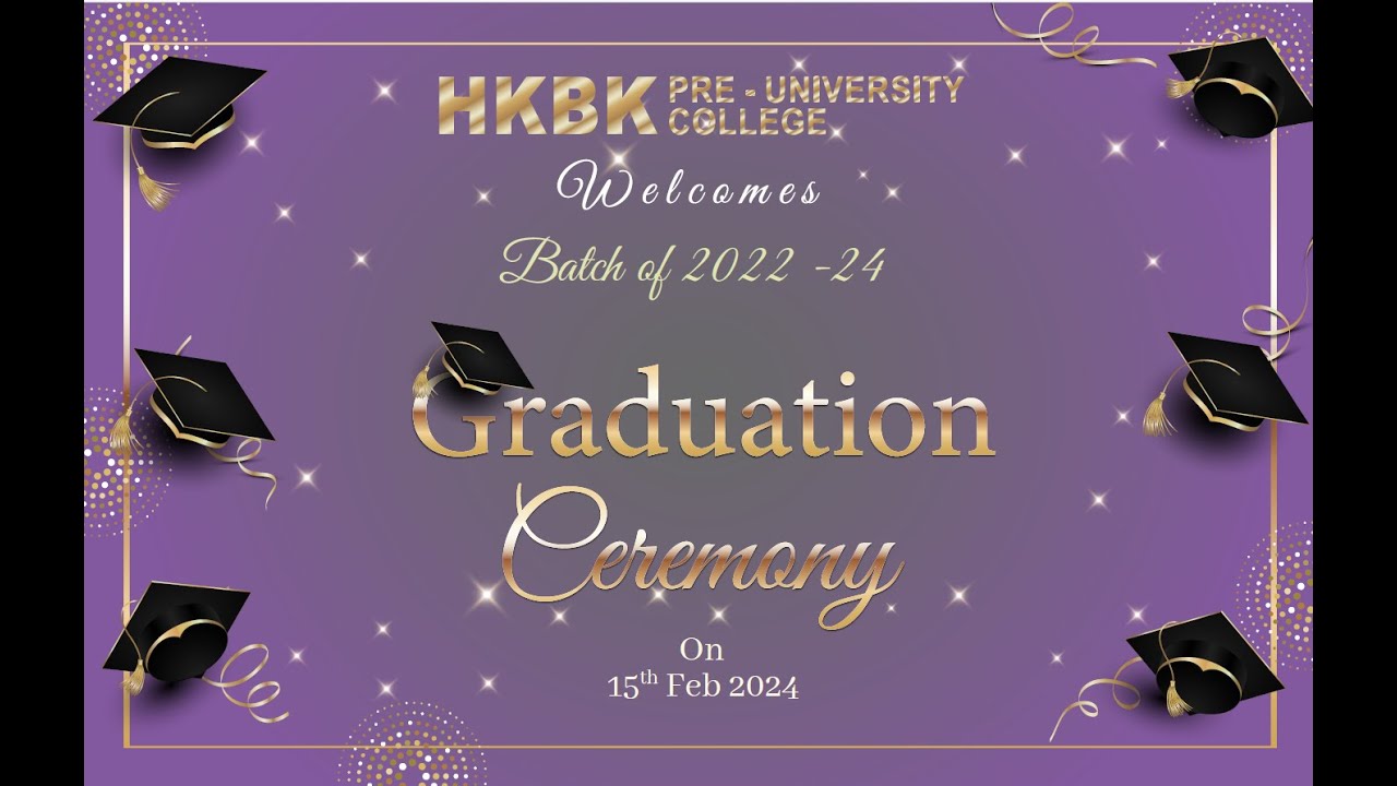 HKBK Pre-University College Graduation Day Batch 2022-24 - YouTube